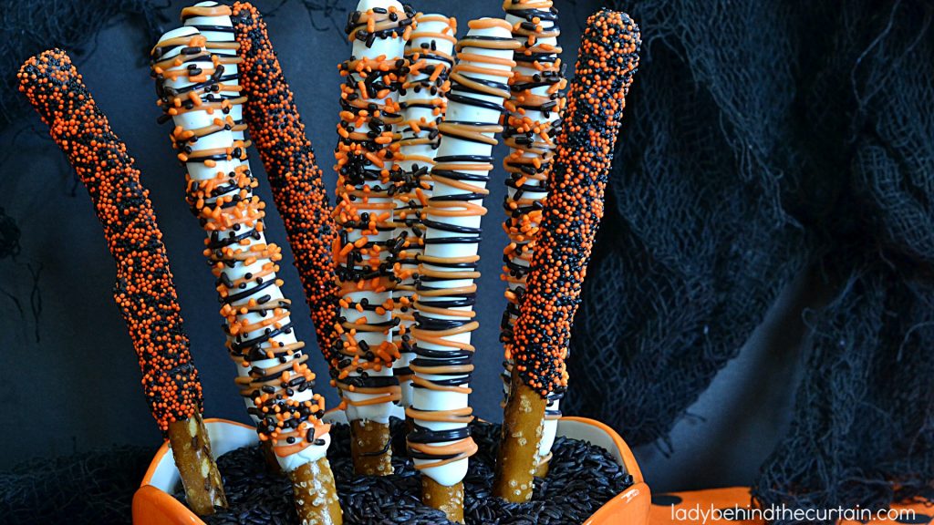 Halloween Party Decorated Pretzels