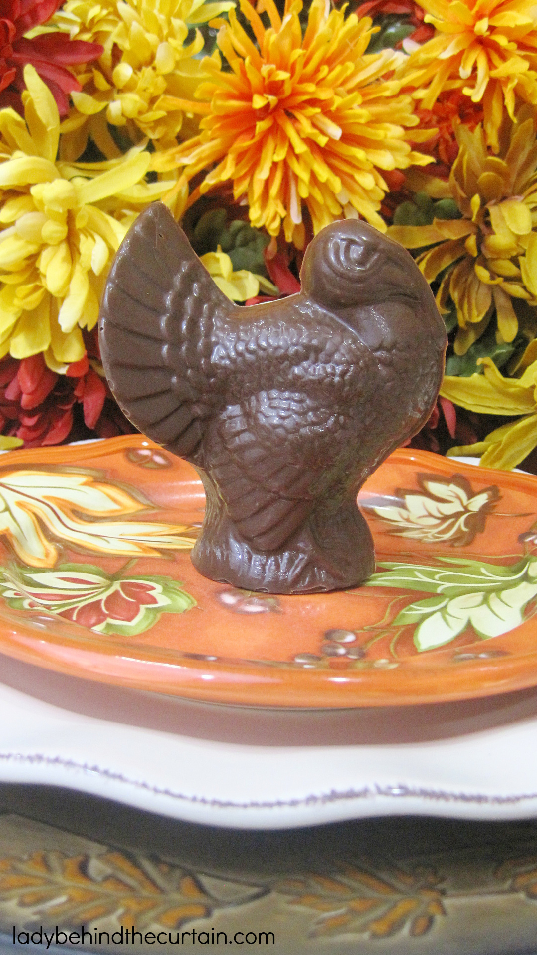 Dark Chocolate Eggnog Truffle Filled Turkeys