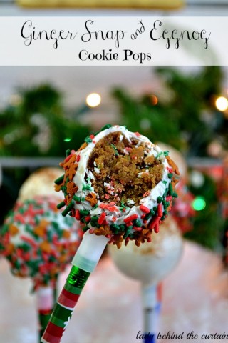 Ginger Snap and Eggnog Cookie Pops