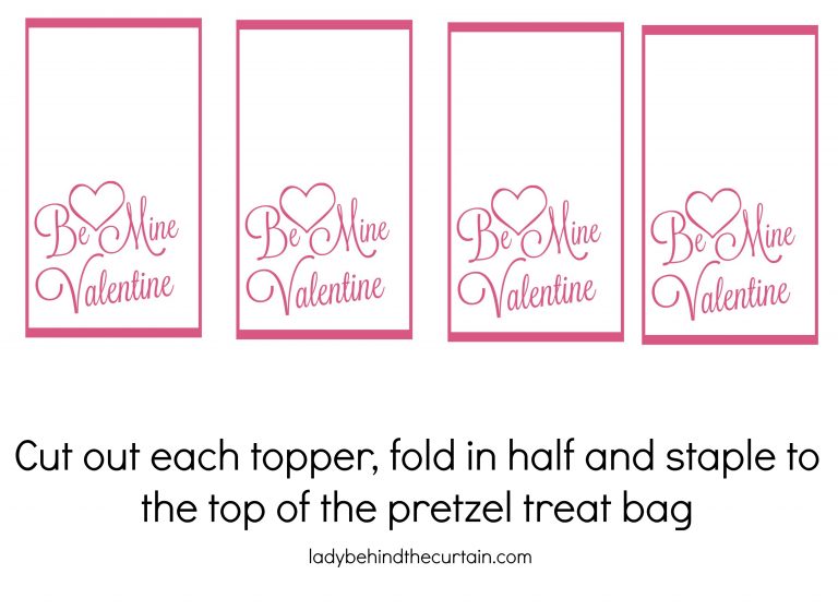 Be Mine Valentine Pretzels, easy valentine's day party favor