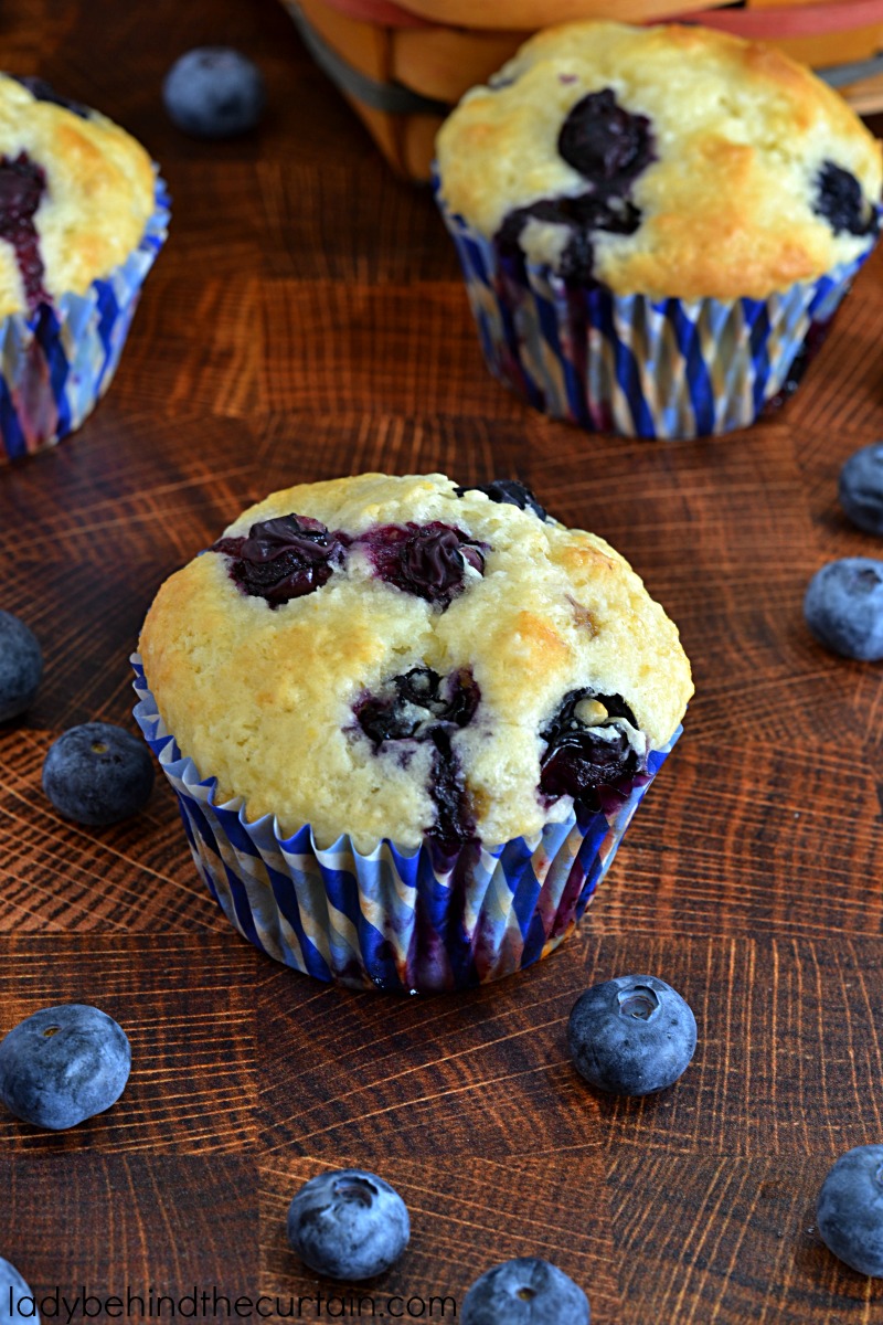 Easy Blueberry Buttermilk Biscuit Muffins