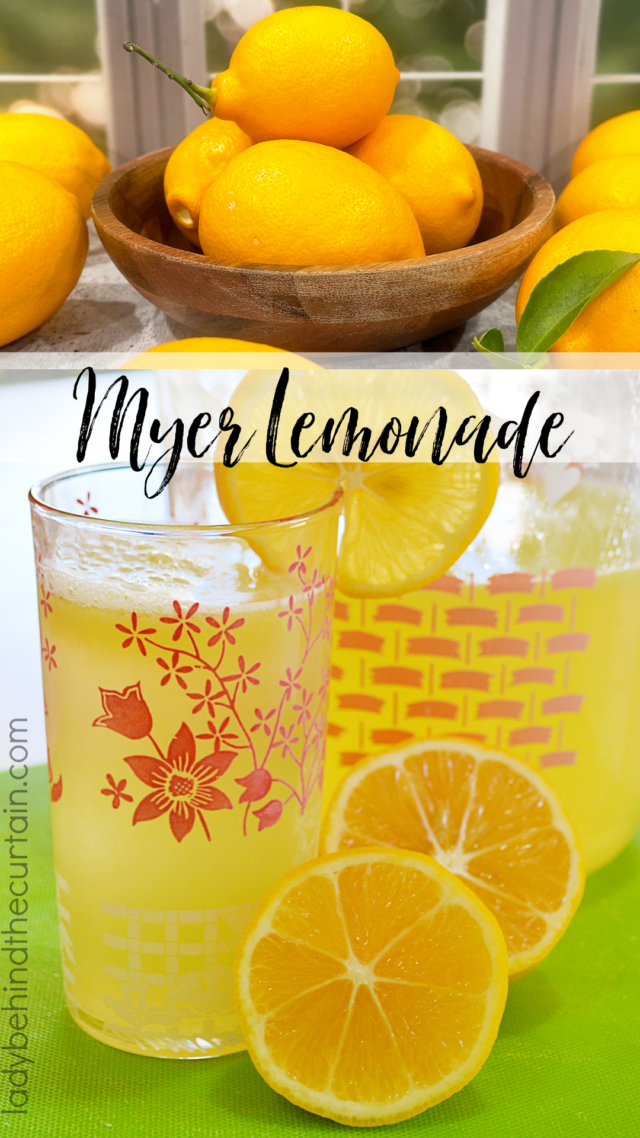 Myer Lemon Lemonade, homemade lemonade, easy summer recipe