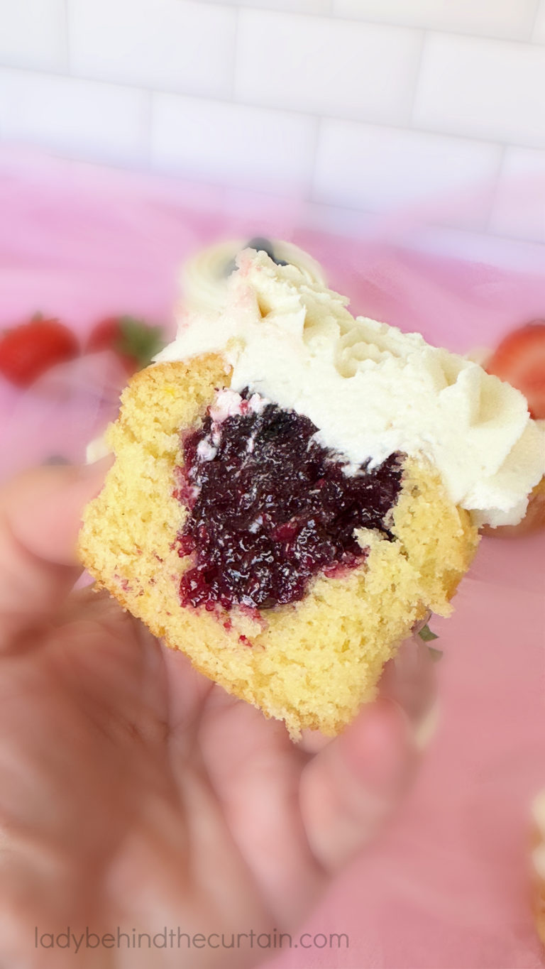 Vanilla Berry Filled Cupcakes