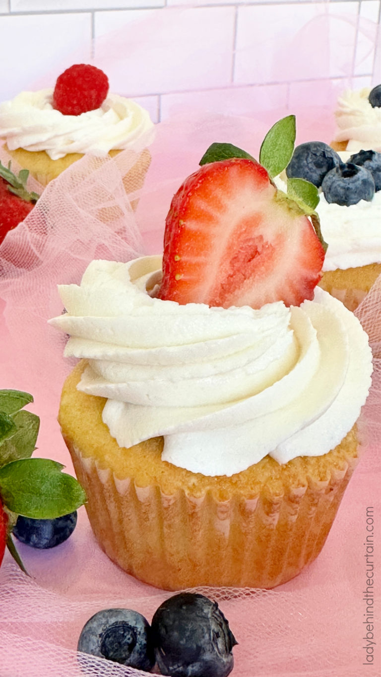 Vanilla Berry Filled Cupcakes