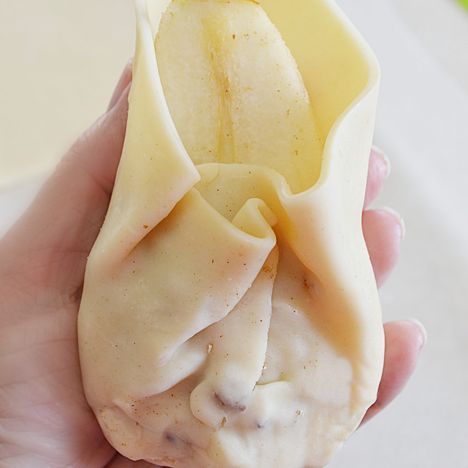 Stuffed Pear Dumplings with a Maple Orange Sauce