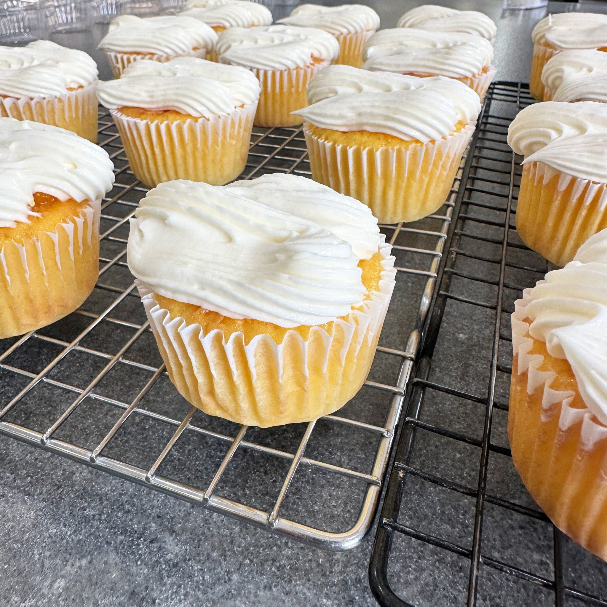 Tropical Mango Filled Cupcakes