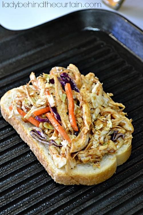 Barbecue Chicken Grilled Cheese Sandwich