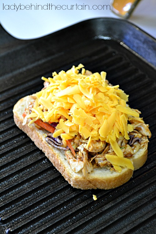 Barbecue Chicken Grilled Cheese Sandwich