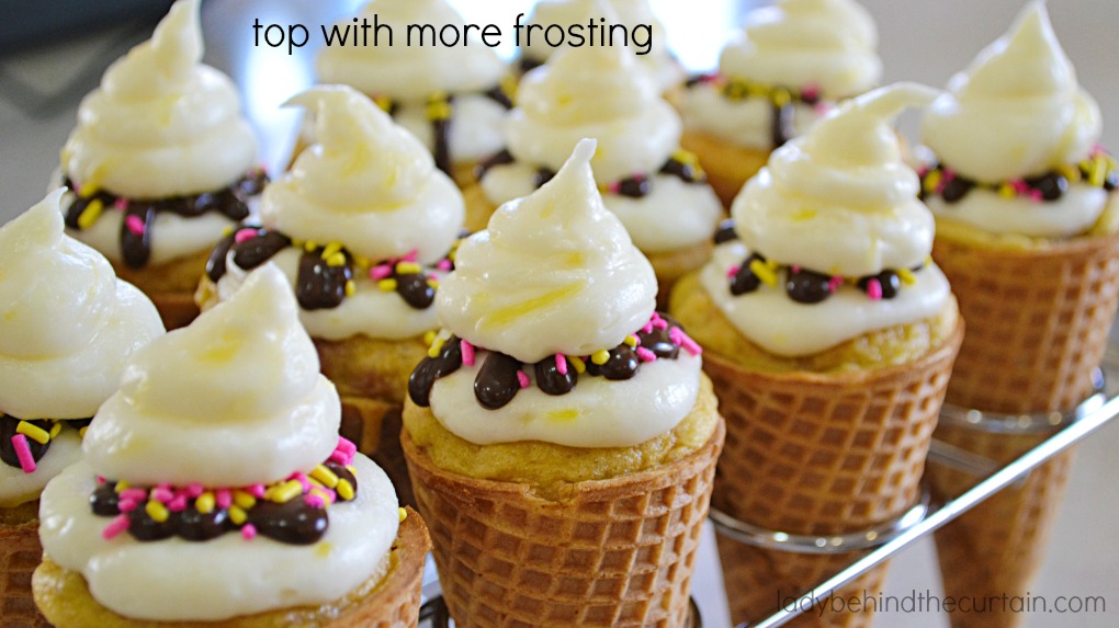 Banana Split Ice Cream Cone Cupcakes