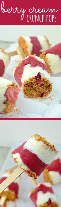 Berry Cream Crunch Pops