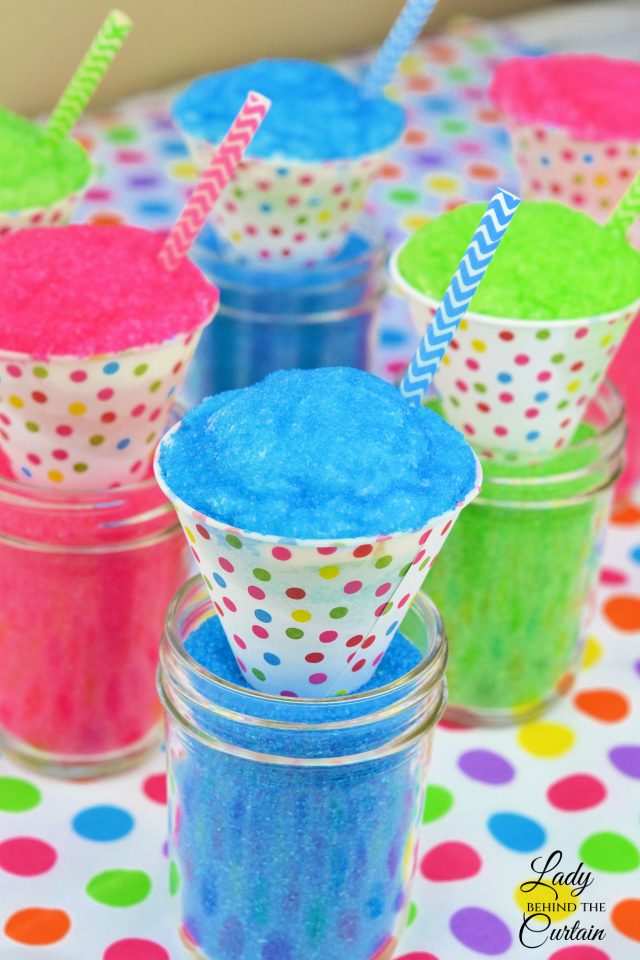 Jello Snow Cone Cupcakes
