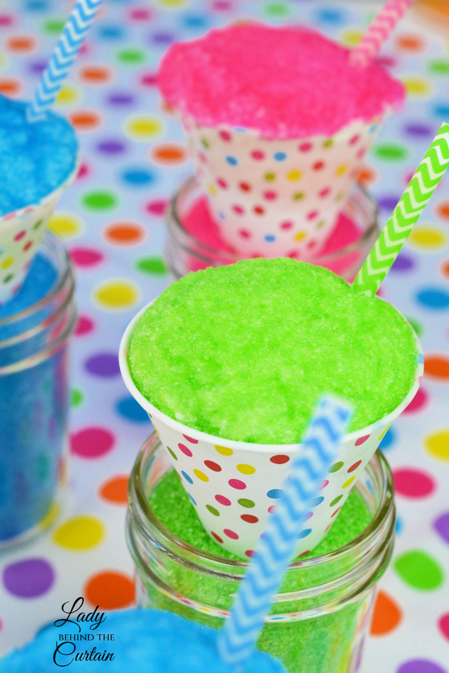 Jello Snow Cone Cupcakes