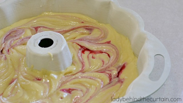 Raspberry Swirl Bundt Cake