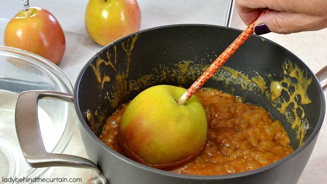 Candy Corn Caramel Apples