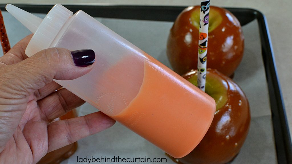 Candy Corn Caramel Apples