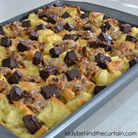 German Chocolate Cake Bread Pudding