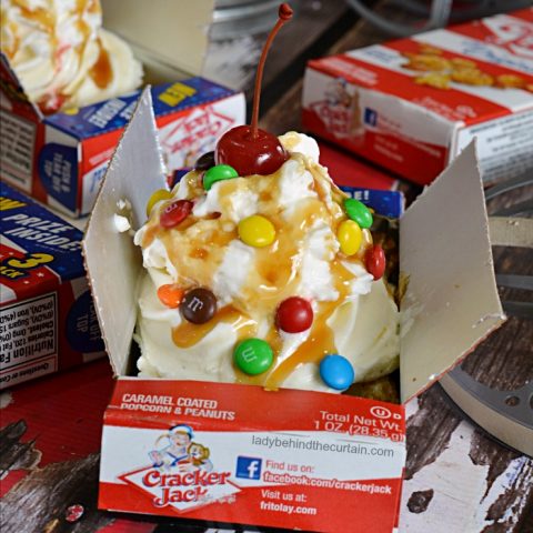 Cracker Jack Ice Cream Sundae