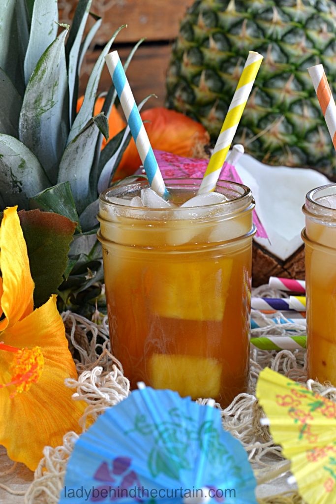 All Natural Pineapple Coconut Iced Tea