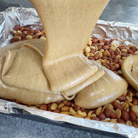 Homemade PayDay Fudge Bars