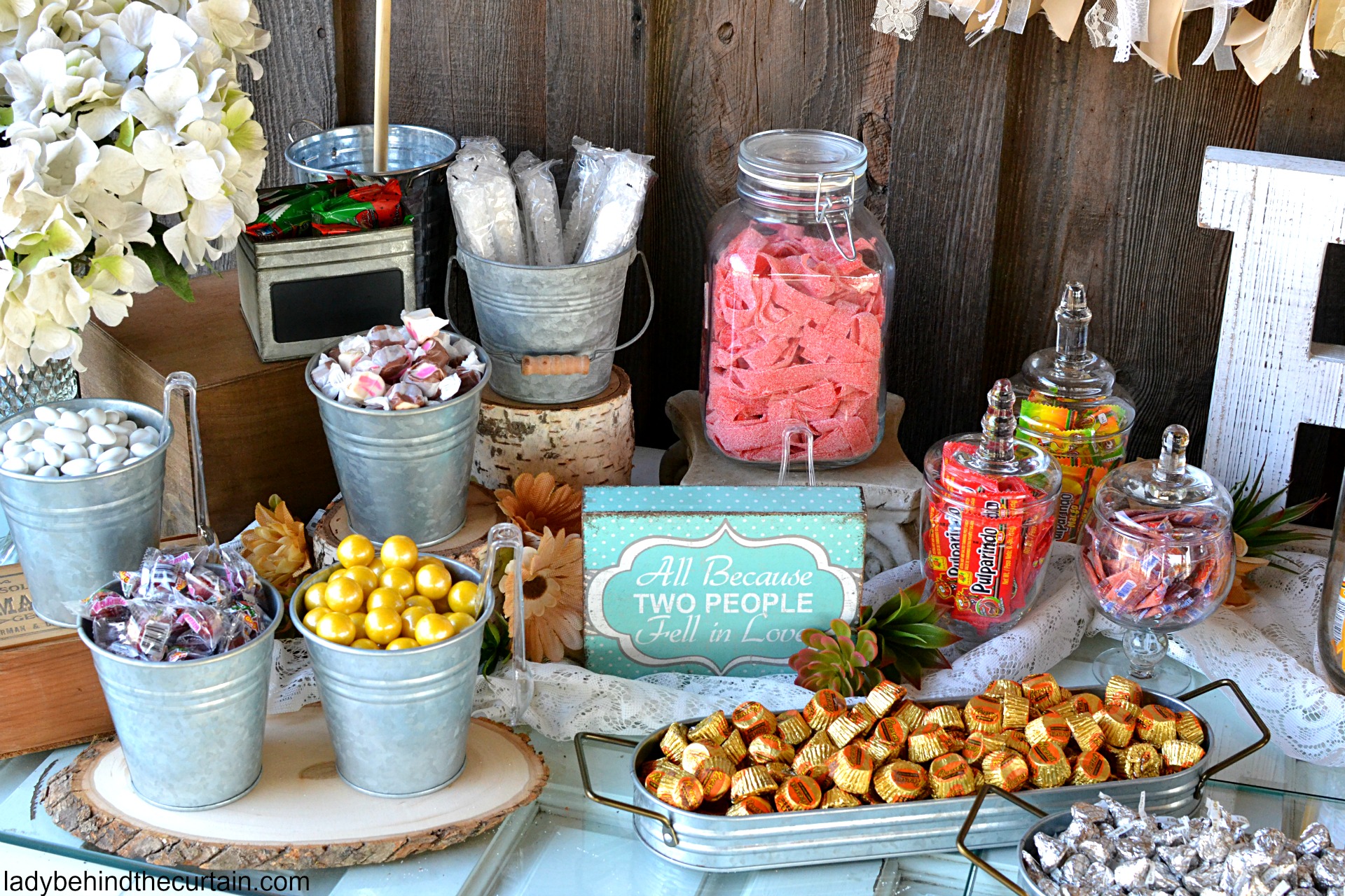 Rustic Wedding Candy Buffet Rustic Wedding Candy Buffet