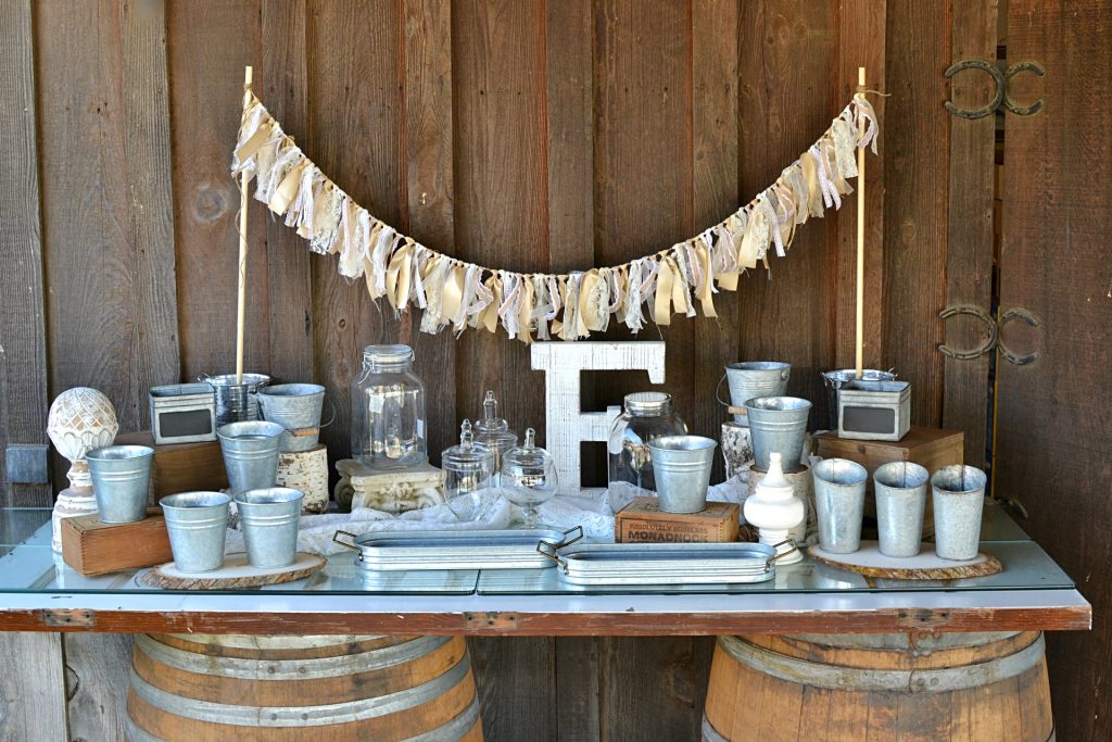 Rustic Wedding Candy Buffet