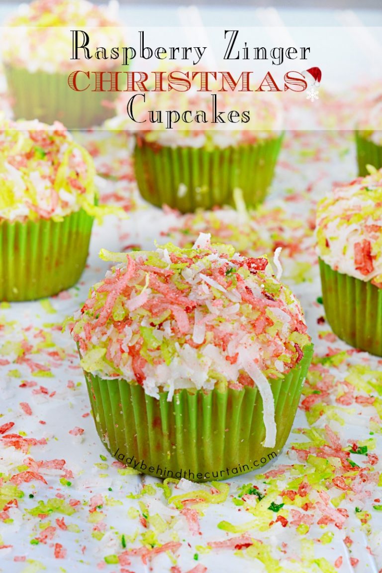 Raspberry Zinger Christmas Cupcakes