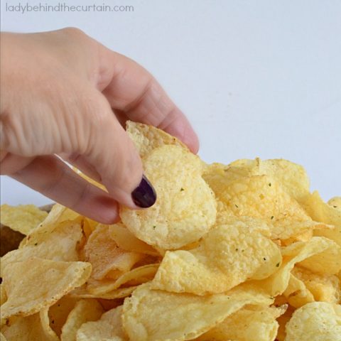 DIY Ranch Potato Chips, game day recipe, potluck, picnic