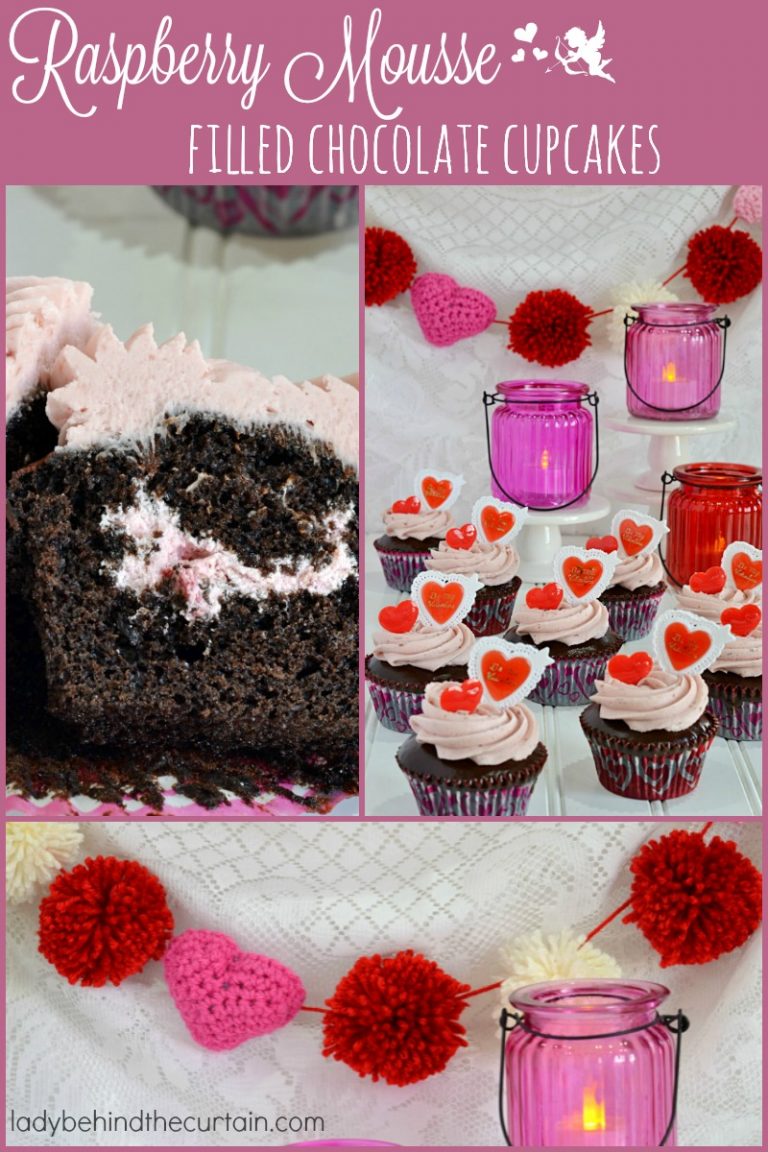 The Ultimate Raspberry Mousse Filled Chocolate Cupcakes