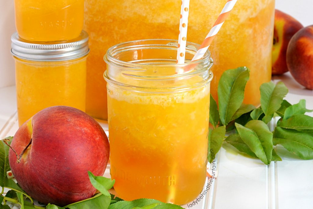 Sparkling Peach Slush Punch
