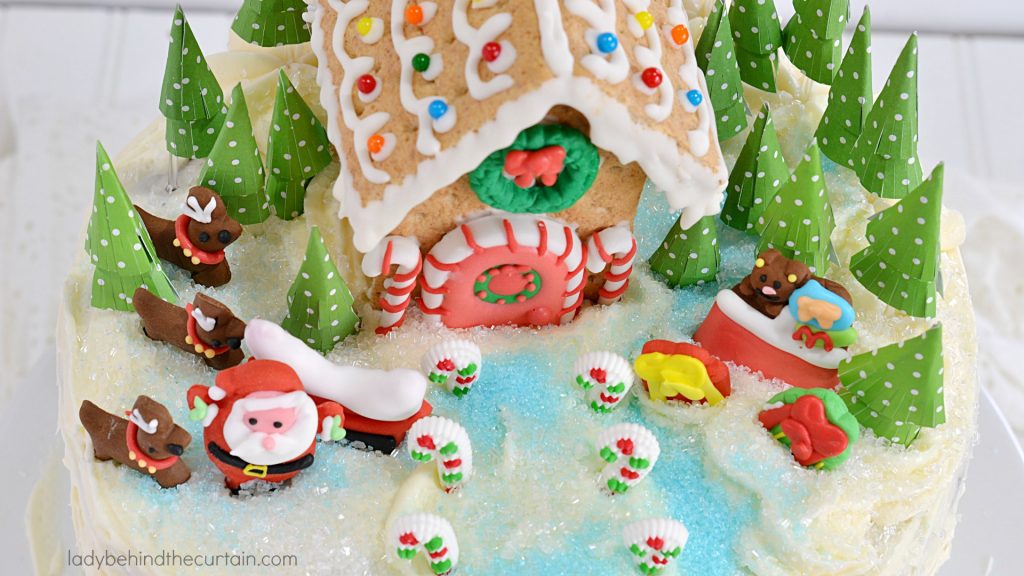 Gingerbread Winter Wonderland Cake