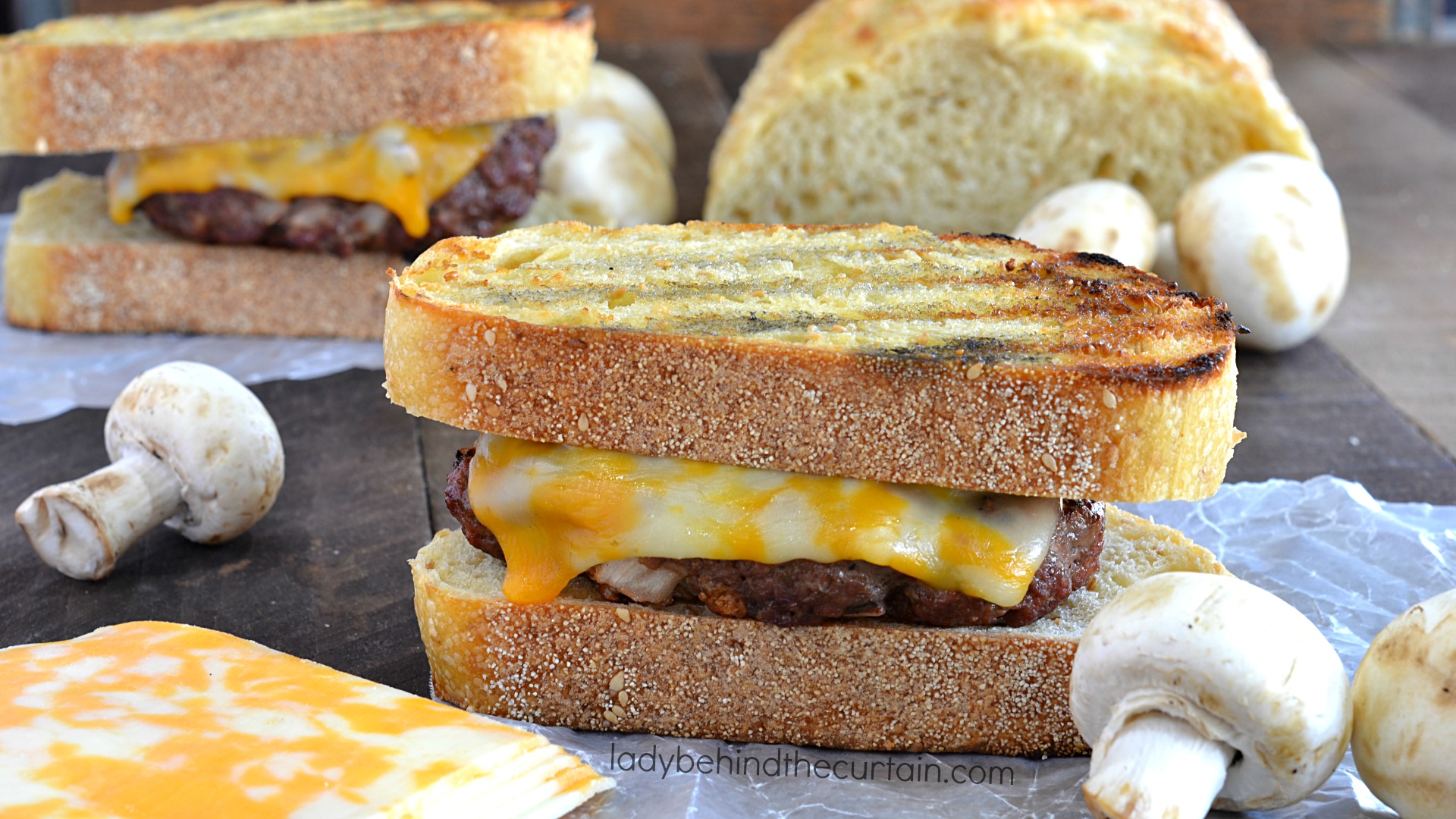 Grilled Cheddar Burgers