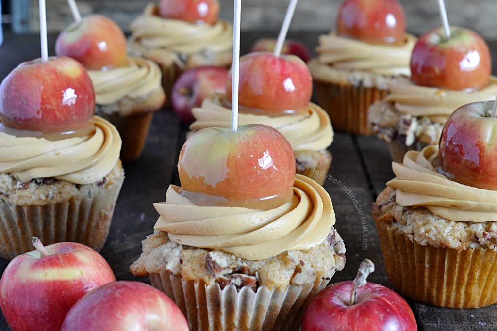 Mini Caramel Apple Cupcake Toppers