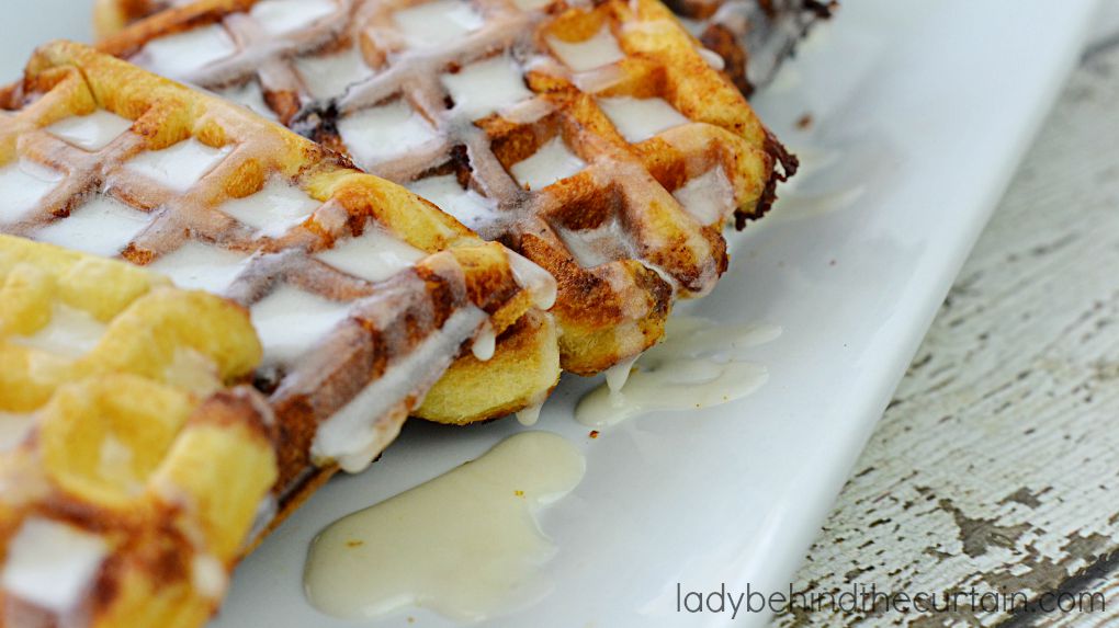 Cinnamon Roll Waffles