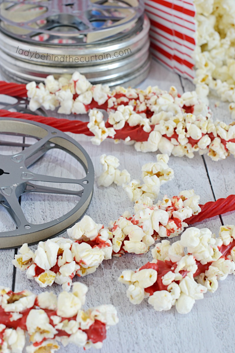 Movie Night Candy Coated Licorice with Popcorn