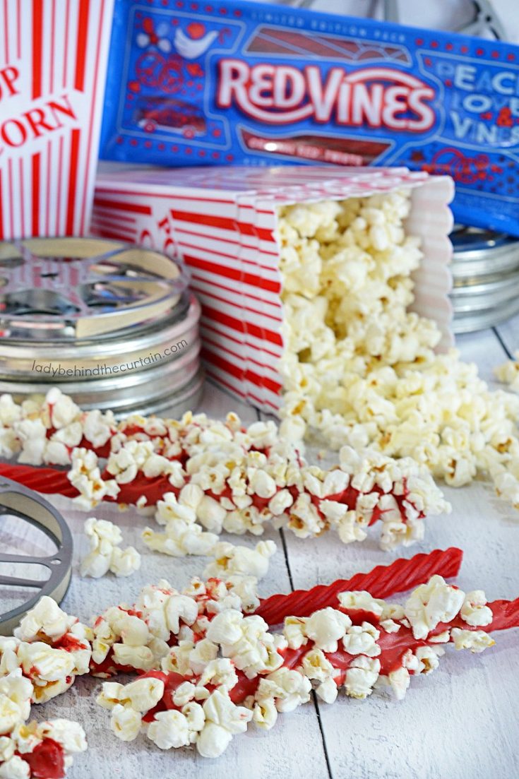 Movie Night Candy Coated Licorice with Popcorn