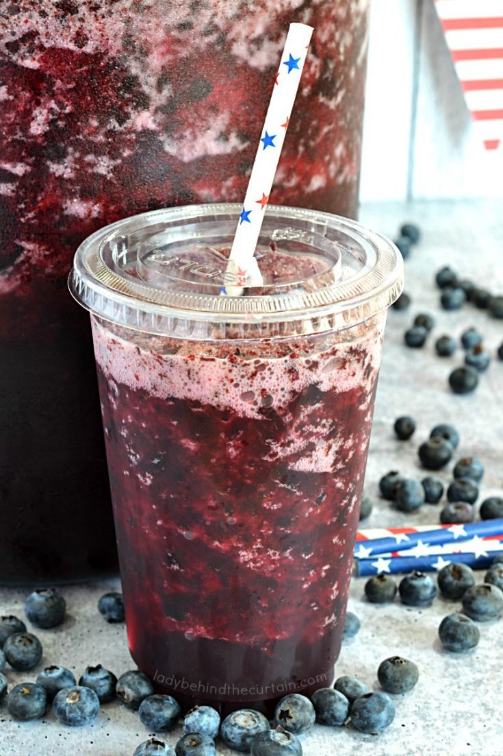 Sparkling Blueberry Slush Punch