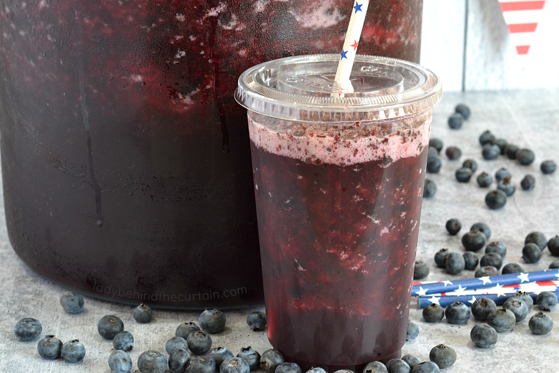 Sparkling Blueberry Slush Punch