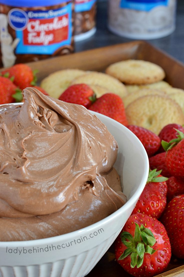 Canned Frosting Chocolate Fruit Dip