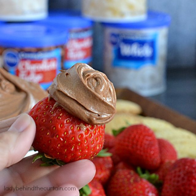 Canned Frosting Chocolate Fruit Dip