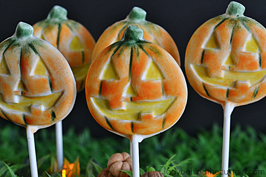 Brushed Halloween Pumpkin Pops