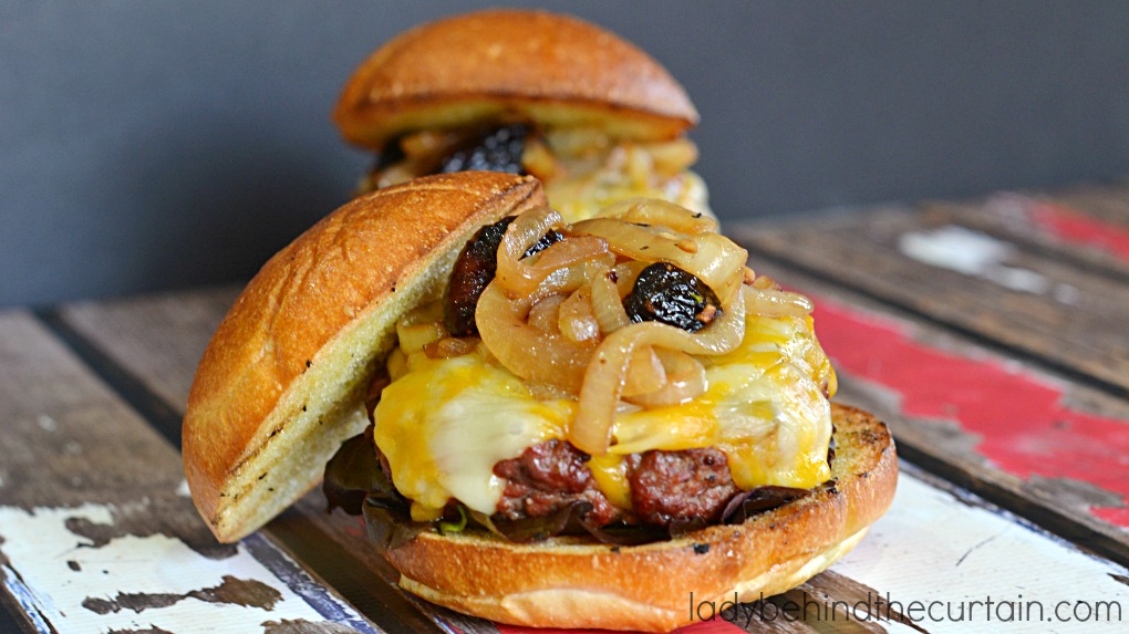 Caramelized Onion and Fig Burgers
