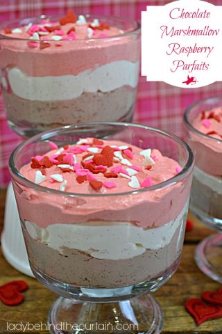 Chocolate Marshmallow Raspberry Parfaits