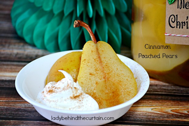 Cinnamon Poached Pears