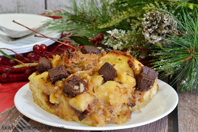 German Chocolate Cake Bread Pudding
