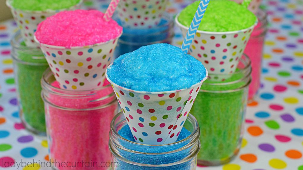 Jello Snow Cone Cupcakes