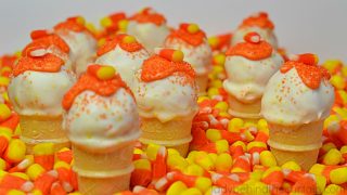 Mini Candy Corn Pinata Cake Pop Cones