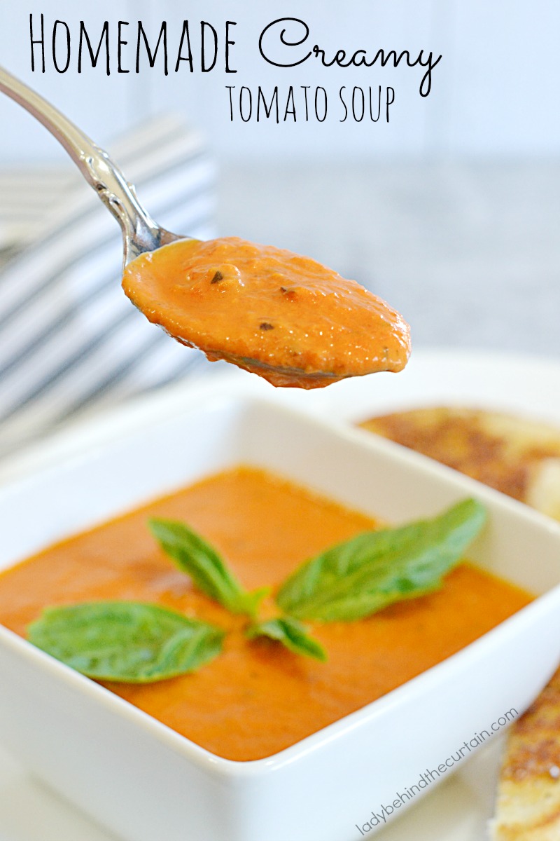 Homemade Creamy Tomato Basil Soup