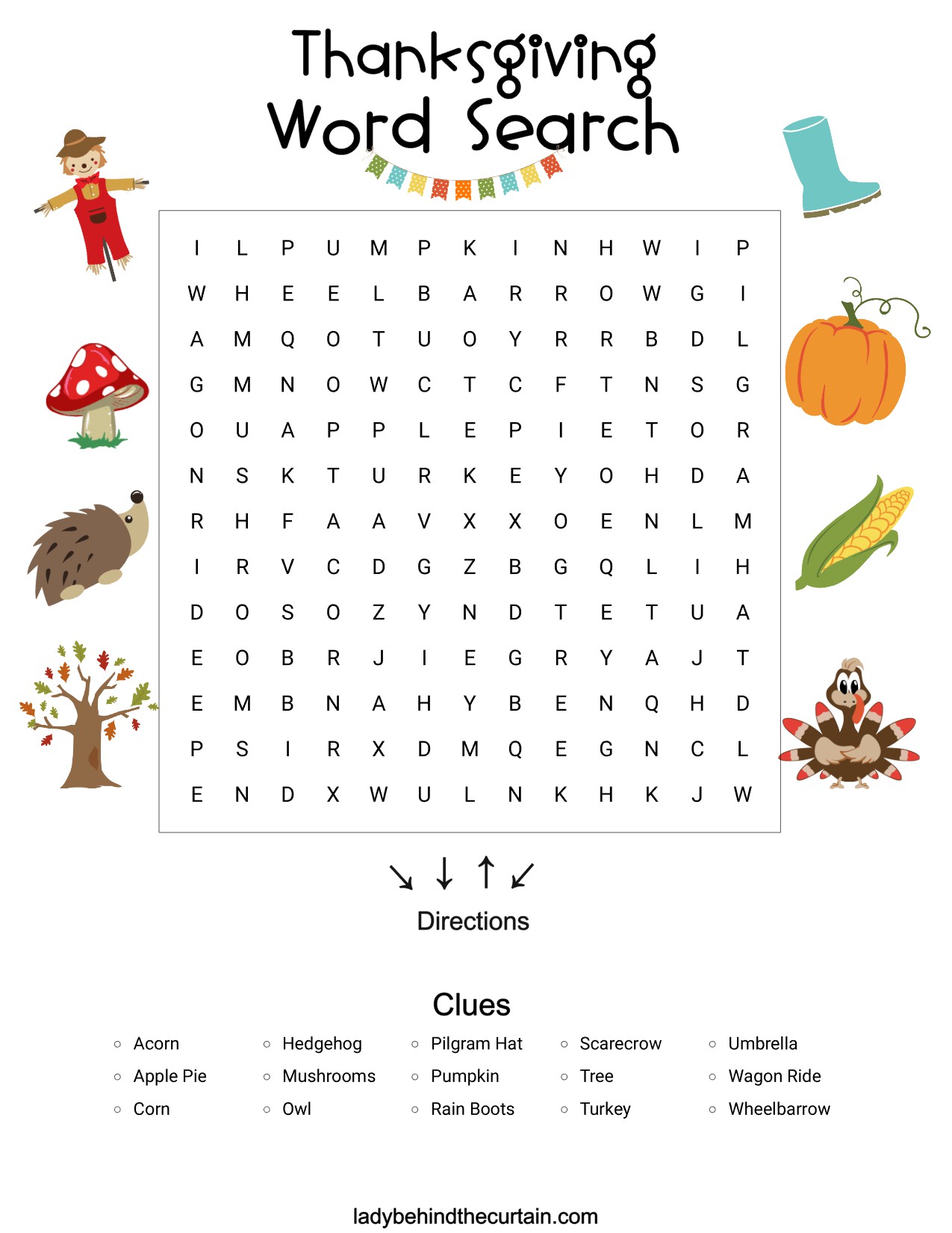 Indoor Thanksgiving Games and Free Activity Sheets