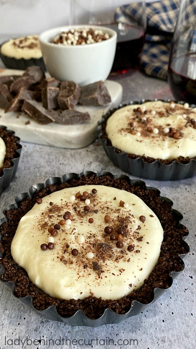 Chocolate Wine Ganache Mini Tarts