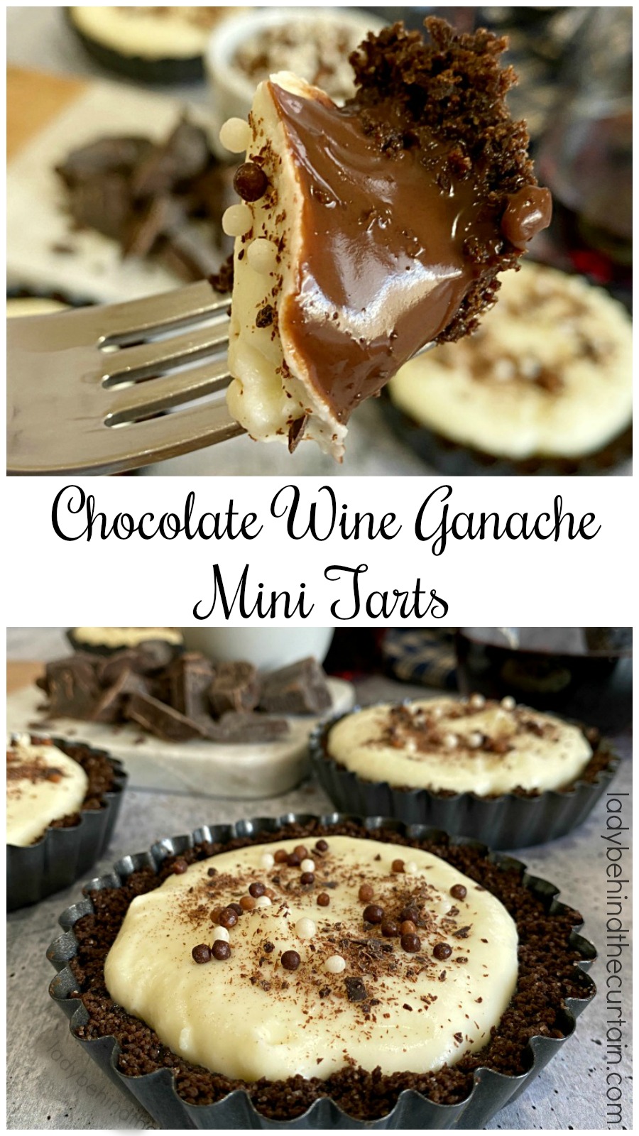 Chocolate Wine Ganache Mini Tarts